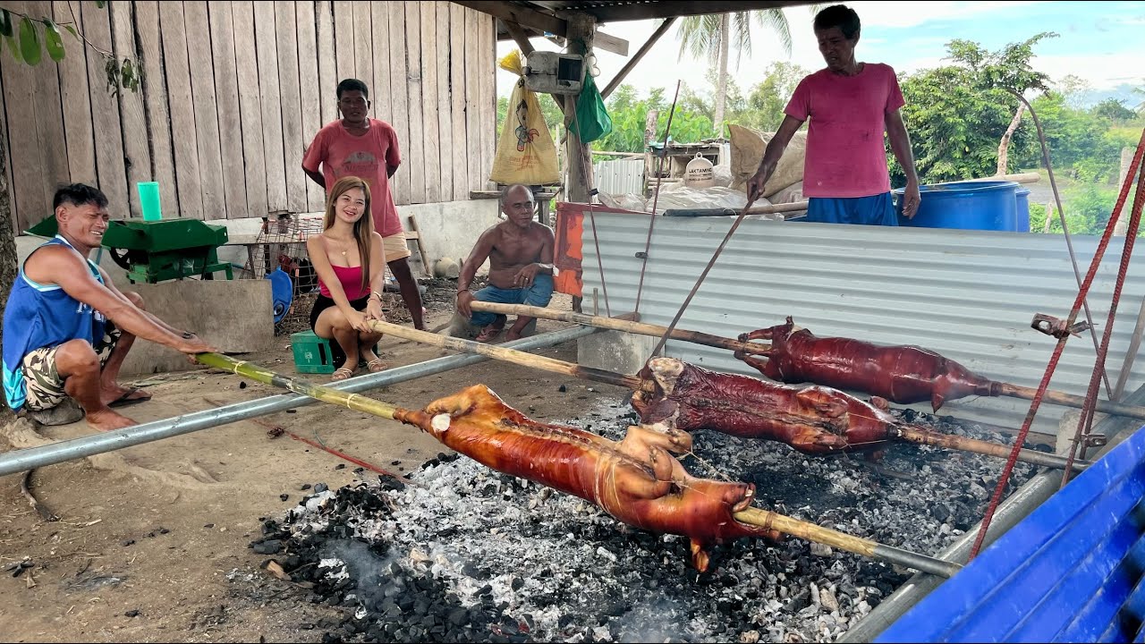 NagLechon kami nang Tatlong Native Pigs sa Farm! ️ Sobrang Sarap! - YouTube