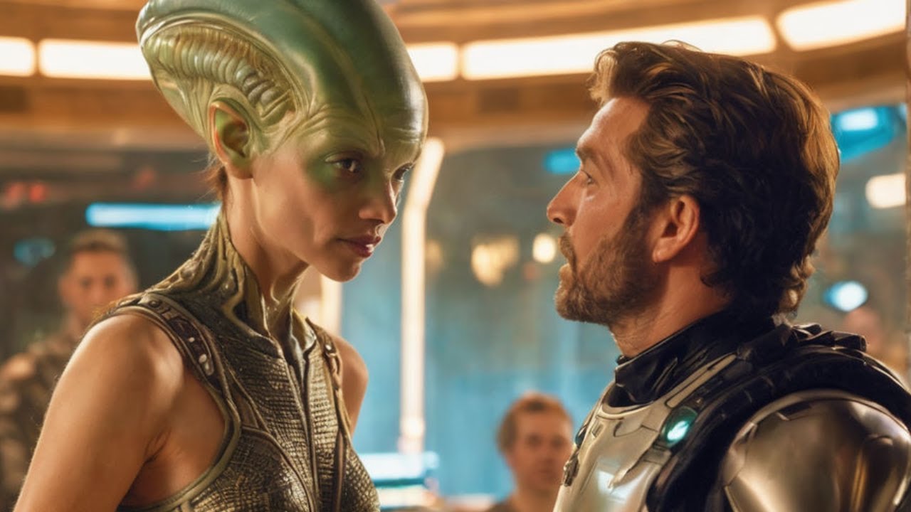 The alien girl was left, except for the human soldier who stood by her ...