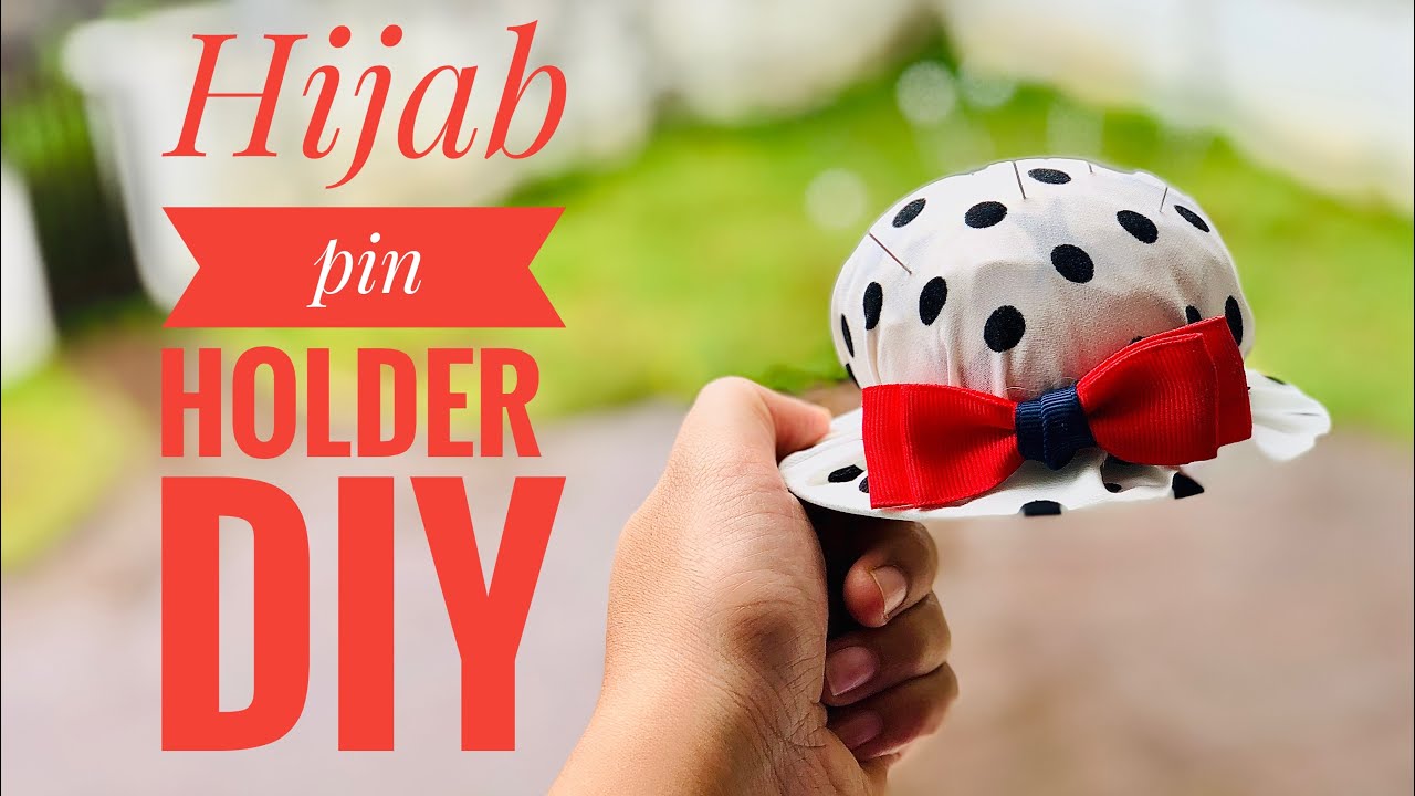 Hijab pin holder diy ... hijab pin cusion .. hijab pins . Pin holder ...