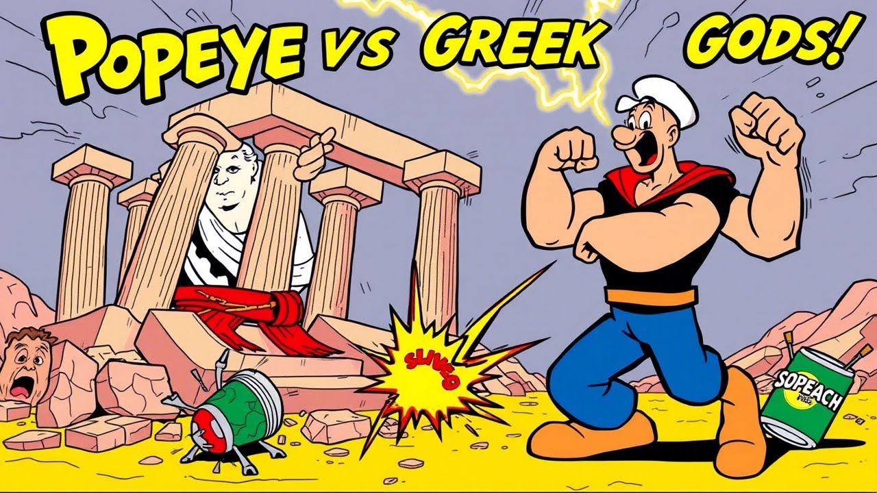 Popeye vs Greek Gods! 🤣 | Popeye Greek Mirthology | Vintage Animation ...