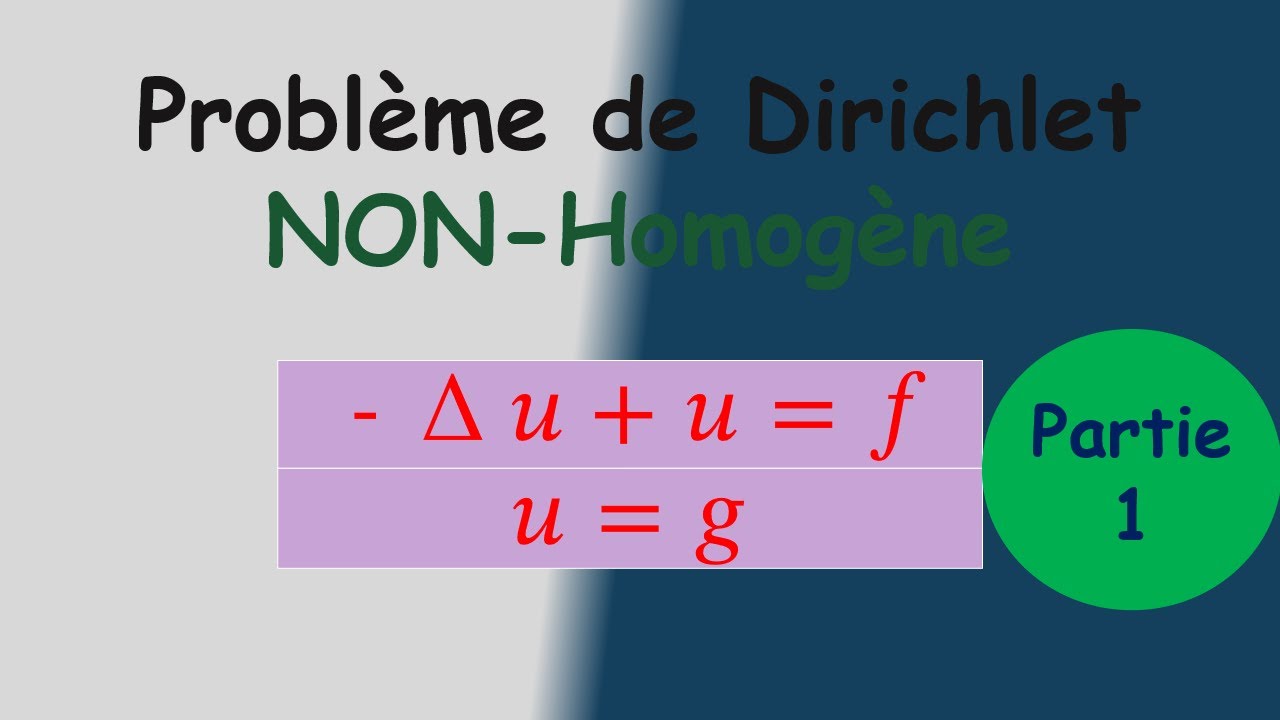 Problème de Dirichlet Non Homogène - La Formulation Variationnelle ...