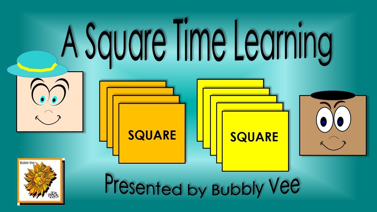 Learn About a Square / Shape Activity / Bubbly Vee - YouTube