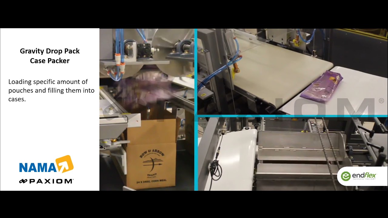 Gravity Drop Pack Case Packer _ Paxiom _ Nama - YouTube