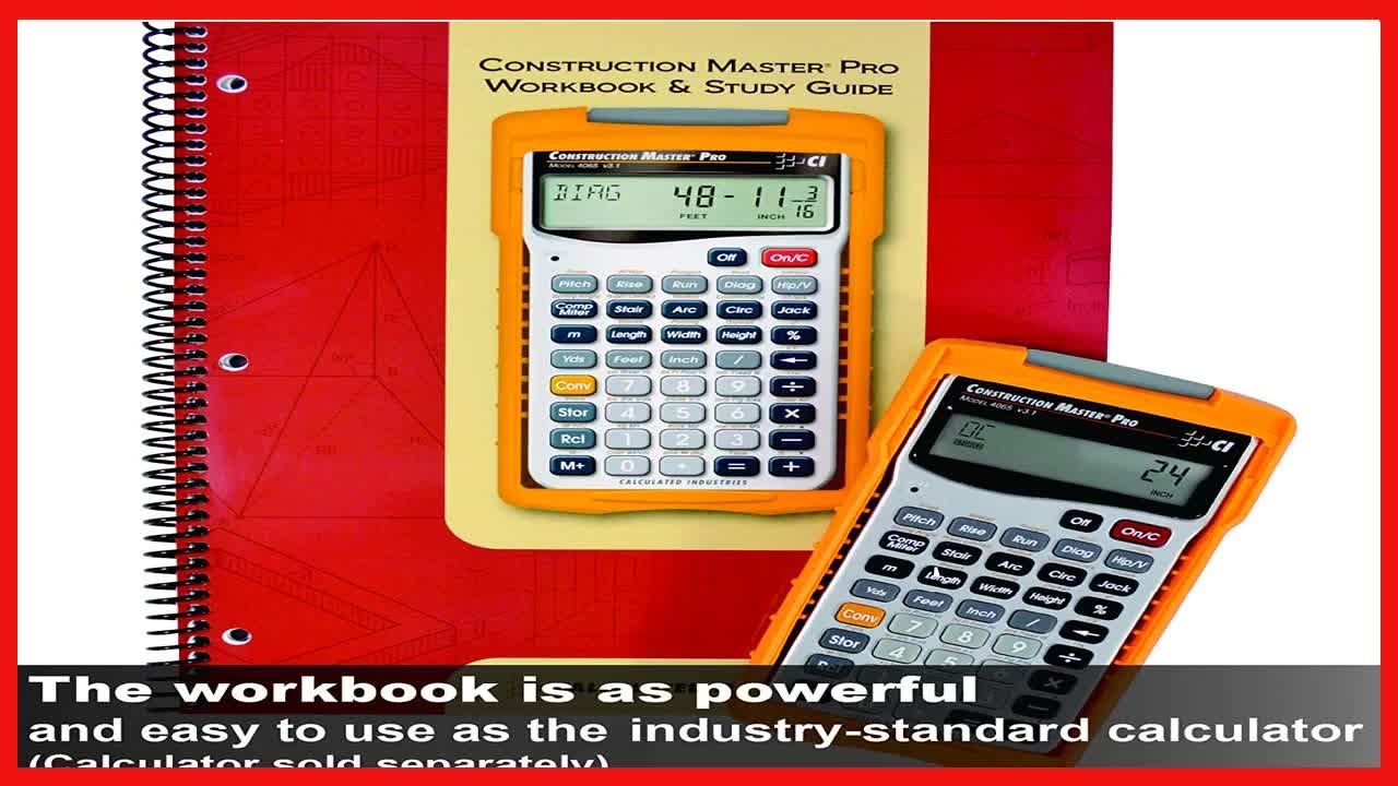 Calculated Industries 2140 Construction Master Pro Workbook and Study Guide - YouTube