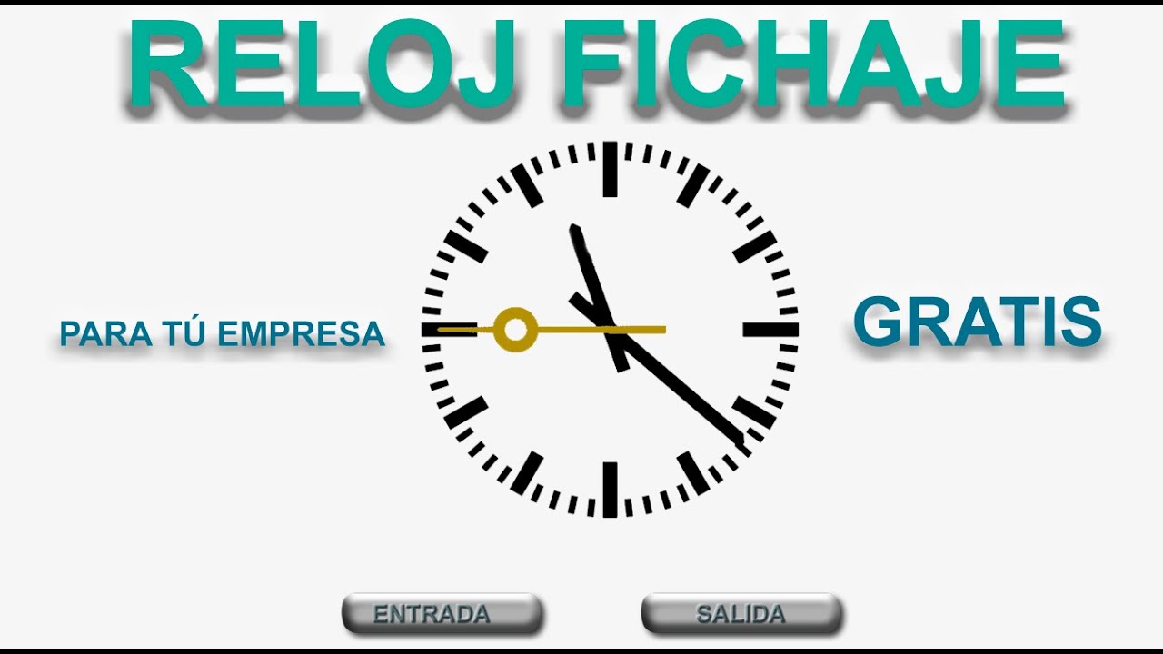 RELOJ FICHAJE ONLINE GRATIS, REGISTRO ENTRADA Y SALIDAS - YouTube