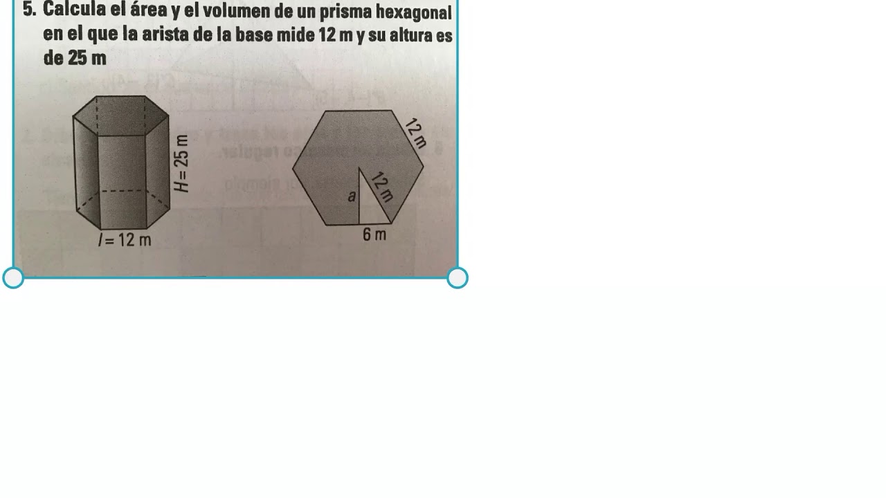 Área y volumen de un prisma hexagonal. - YouTube
