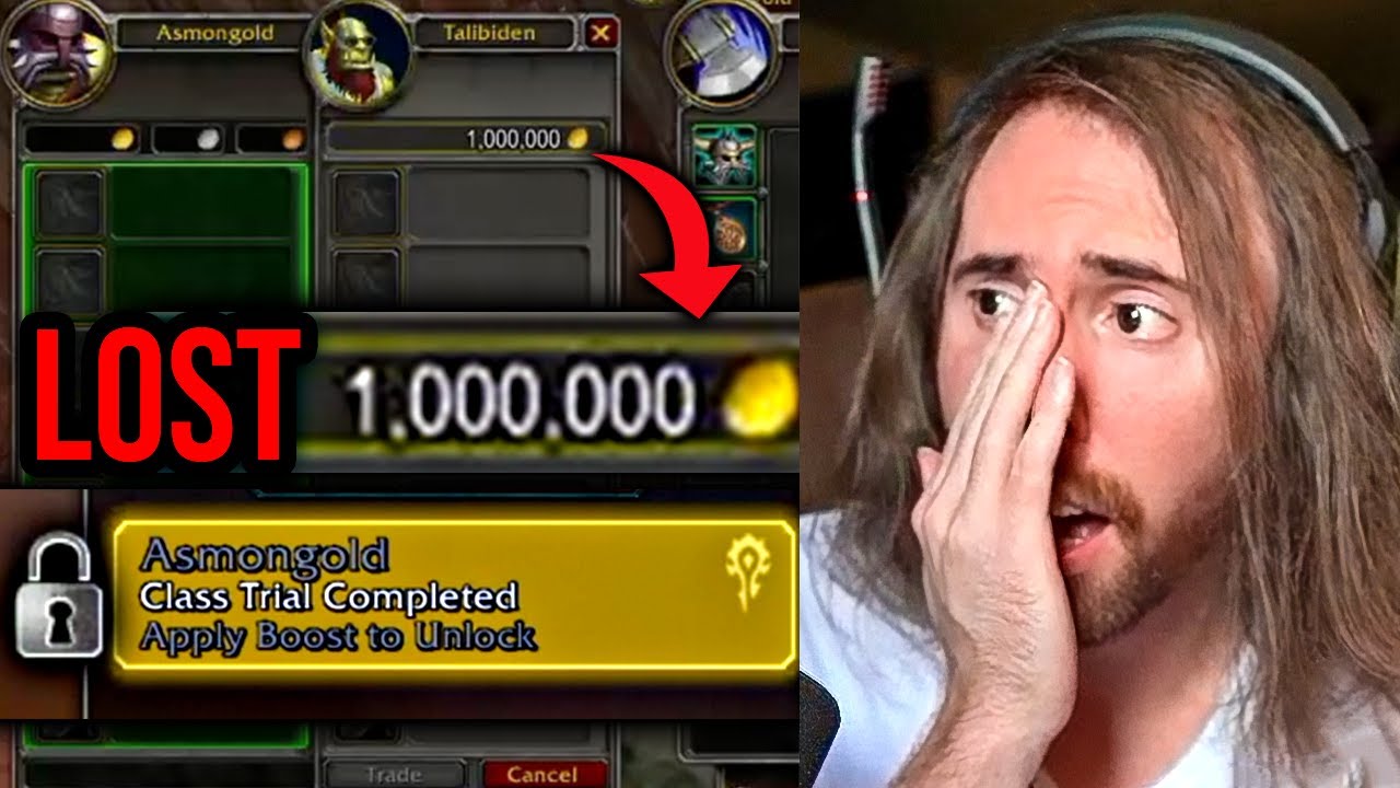 Asmongold Gets Millions of WoW Gold GIFTED & Loses It All... - YouTube