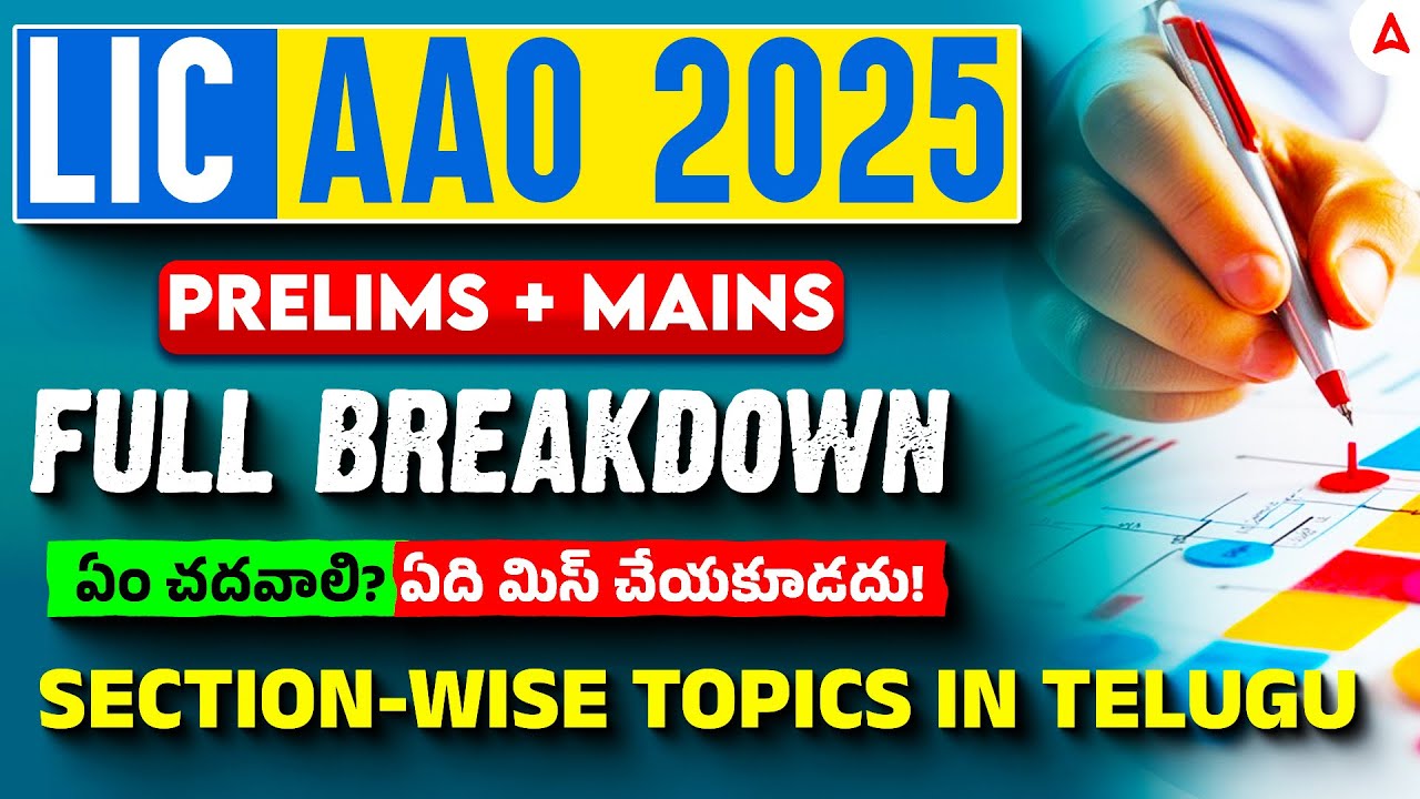 LIC AAO Syllabus 2025 in Telugu | LIC AAO Prelims and Mains Syllabus ...