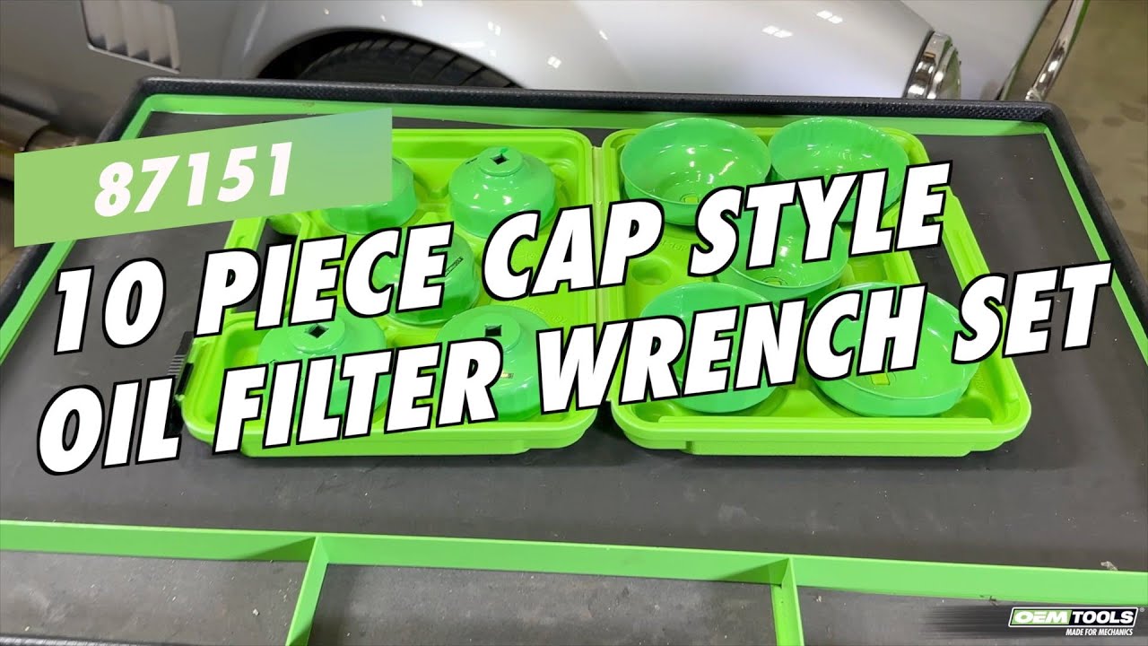 OEMTOOLS 87151 10 Piece Cap Style Oil Filter Wrench Set - YouTube