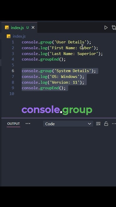 Console GROUPS in JavaScript 🫢 #javascript #coding #programming - YouTube