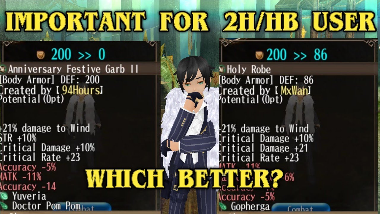 Toram Online - Compare Stat STR Vs Critical Damage on DTE Armor - YouTube