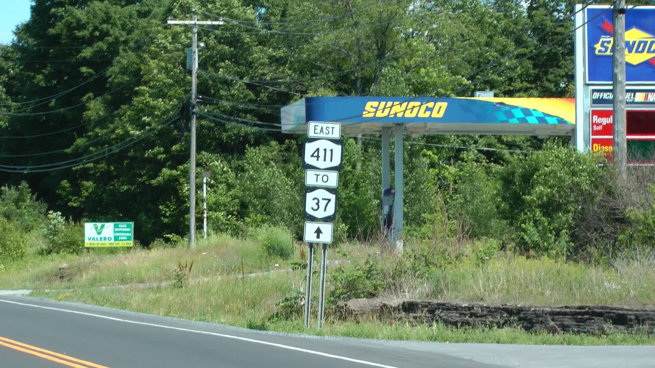 northern New York State highway signs near Canadian border - YouTube