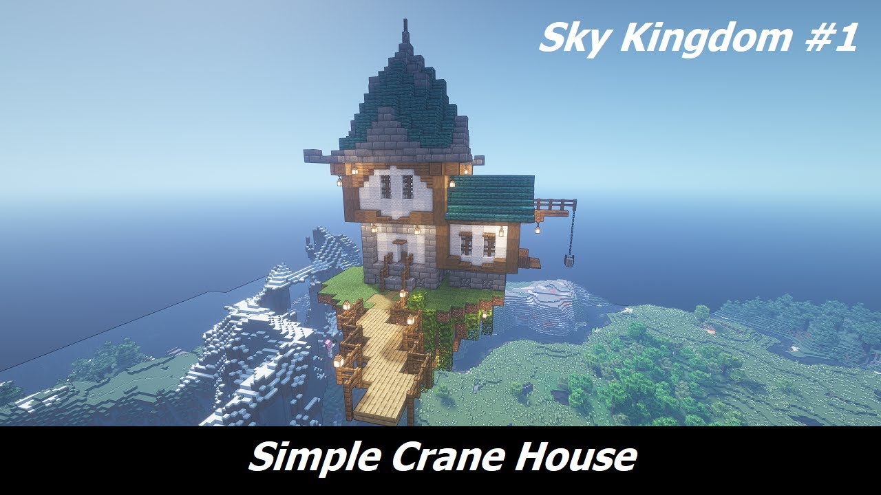 MINECRAFT: Simple Crane House on Floating Island 🏗️ (Archicraft Season ...