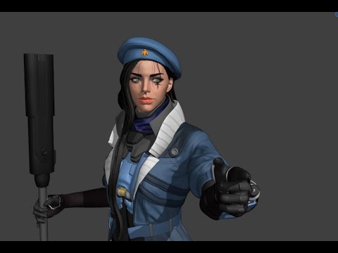 Blender Sculpting OverWatch Anna - YouTube