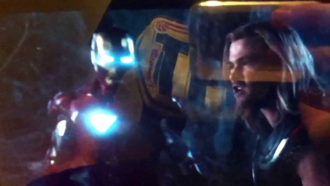 Thor hits cap's shield - YouTube