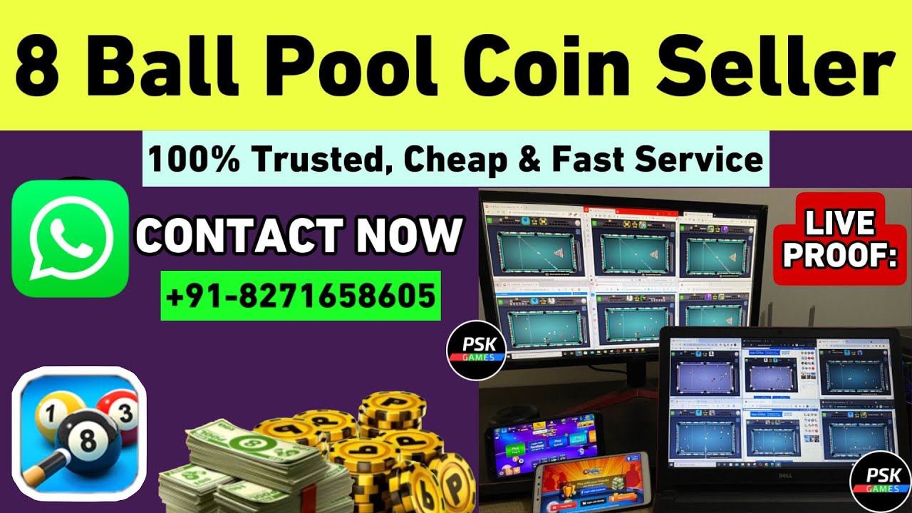 8 Ball Pool Coin Seller | Cheap Rate 8bp Pool Coin | How To Buy 8 Ball ...