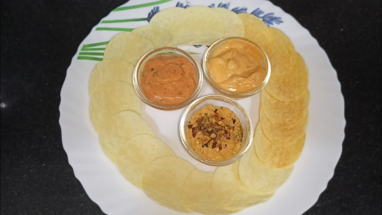 Easy & quick three types of dips at home. Recipe of Chilli mayo, Creamy ...