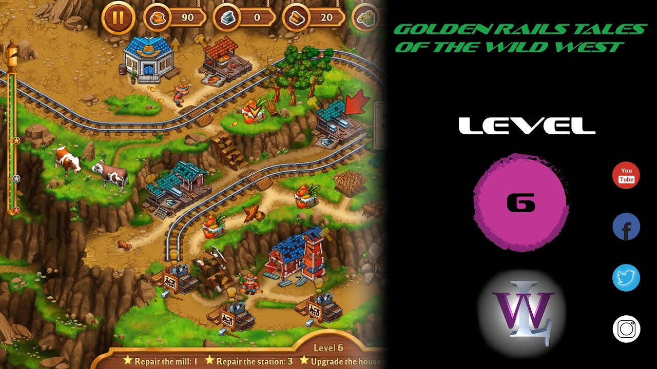 Golden Rails Tales Of The Wild West - Level 6 walkthrough - YouTube