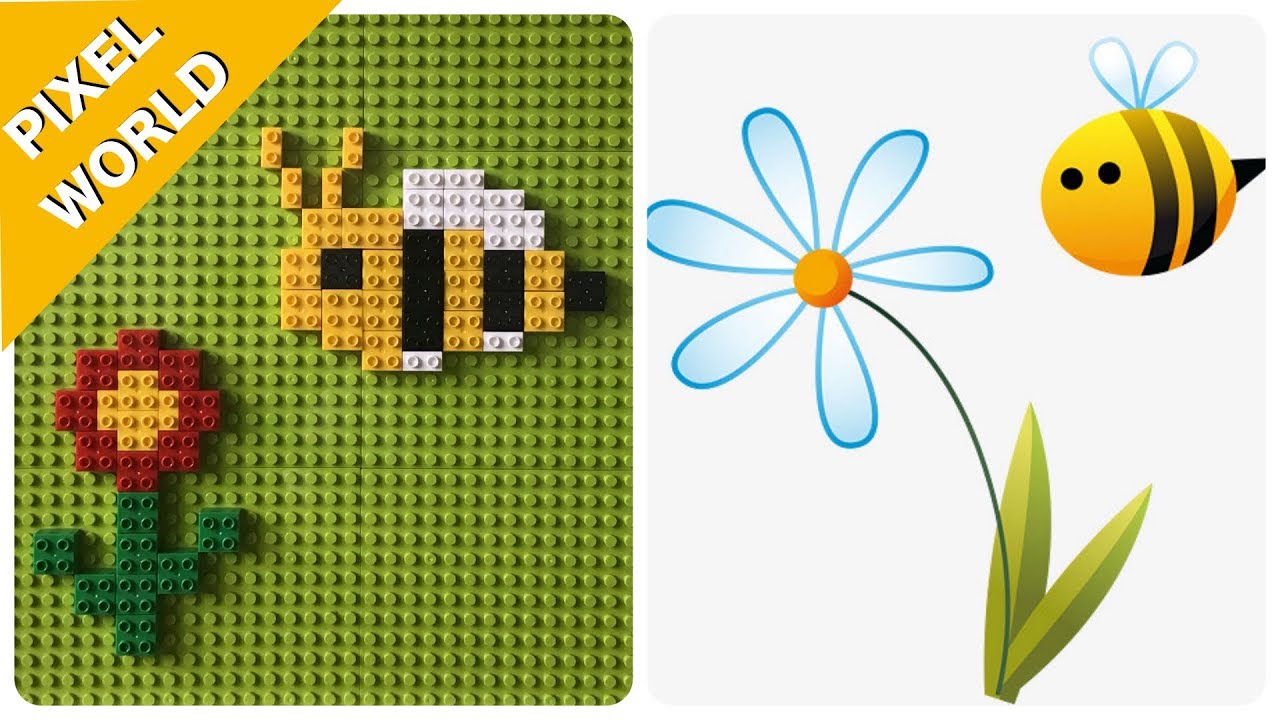 How to Build a Busy Bee by LEGO Blocks - YouTube