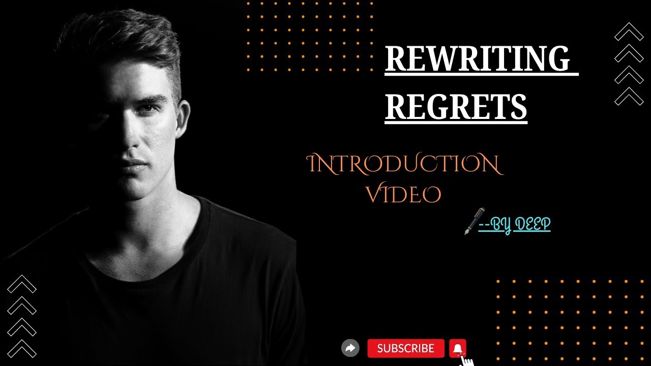 FIRST YOUTUBE VIDEO : "Rewriting Regrets: Let’s Rewrite Our Stories ...