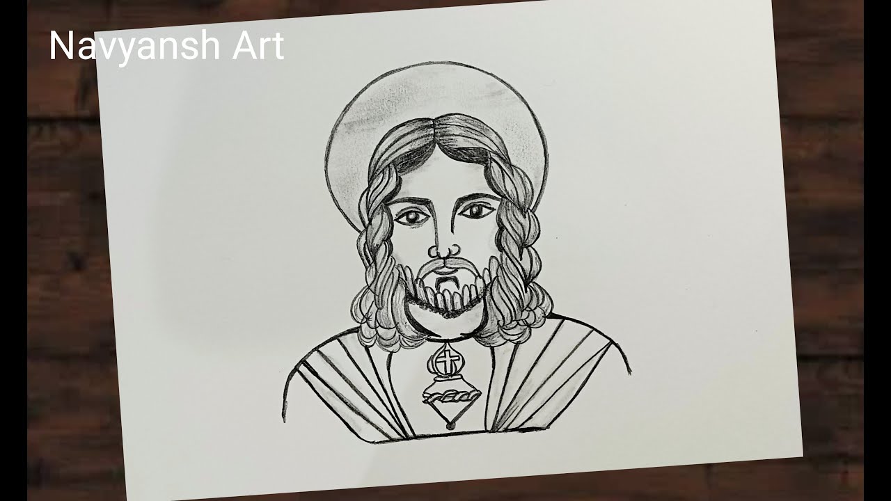 Jesus Christ pencil sketch drawing l How to draw Lord Jesus easy and ...