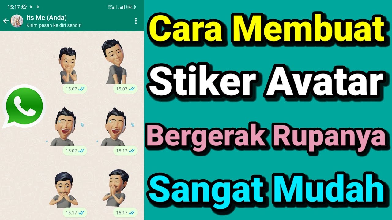 Cara Mudah Membuat Stiker Avatar Bergerak di WhatsApp // Stiker Animasi ...