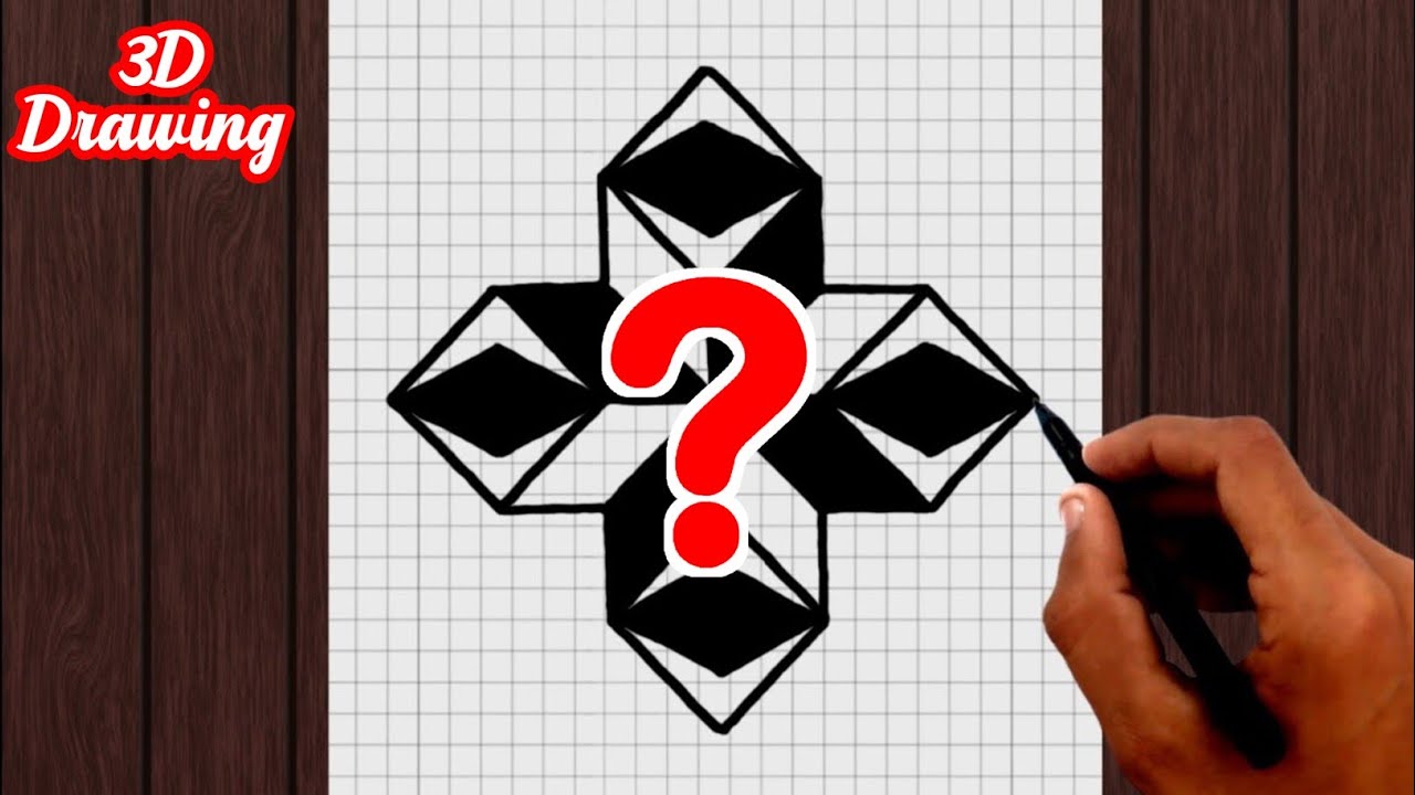 3d drawing easy tutorial | 3d optical illusion | 3d trick art | Ashar ...