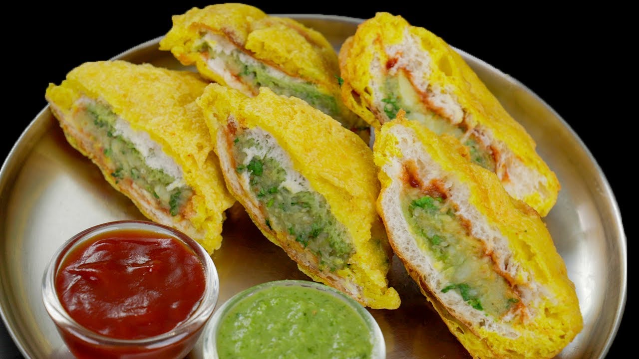 तीखे और चटपटे उल्टा वड़ा पाव | Ulta Vada Pav Recipe | Bread Pakoda ...