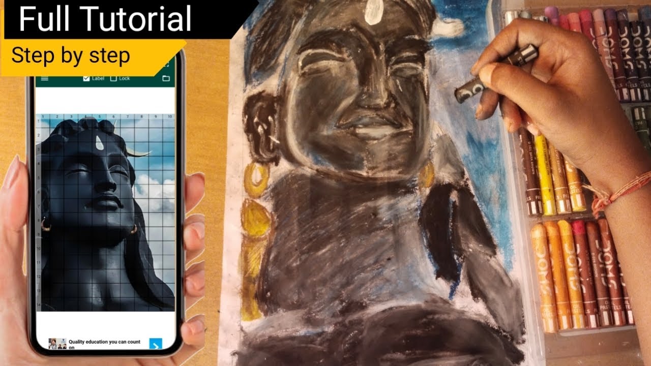 shiv ji ki drawing, andiyogi drawing, Anshuman artist (full tutorial ...