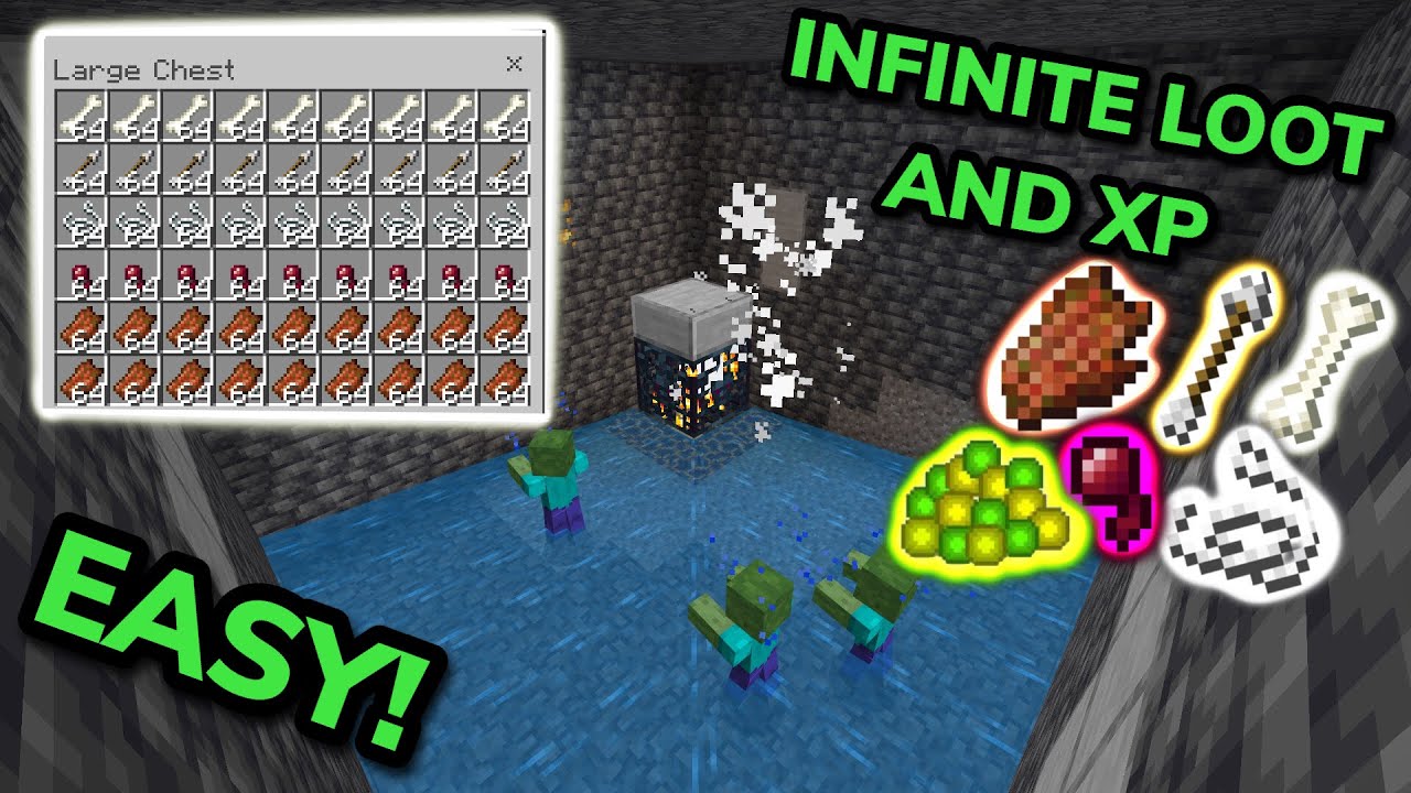EASIEST 1.21 AUTOMATIC SPAWNER XP FARM TUTORIAL in Minecraft Bedrock ...