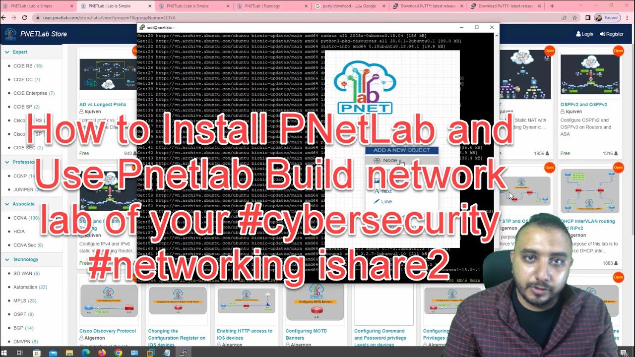 How to Install PNetLab & Use Build network Cisco & #cybersecurity # ...