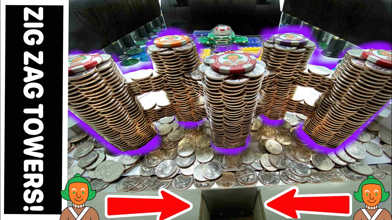 ZIG ZAG COIN TOWERS Inside the Coin Pusher! Episode 199 - YouTube