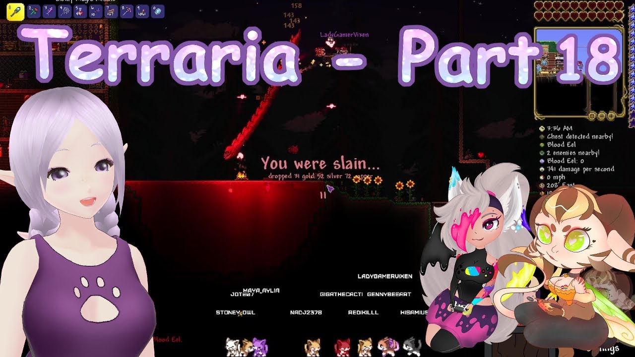 Blood Moon Fishing is Pain! - Terraria with Vixen and Gen - Part 18 ...
