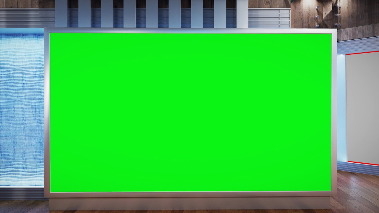 Standing Studio with Large Display #008 - with 3 Options Green Screen ...