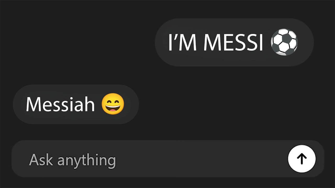 Trolling ChatGPT as I'm Messi - YouTube