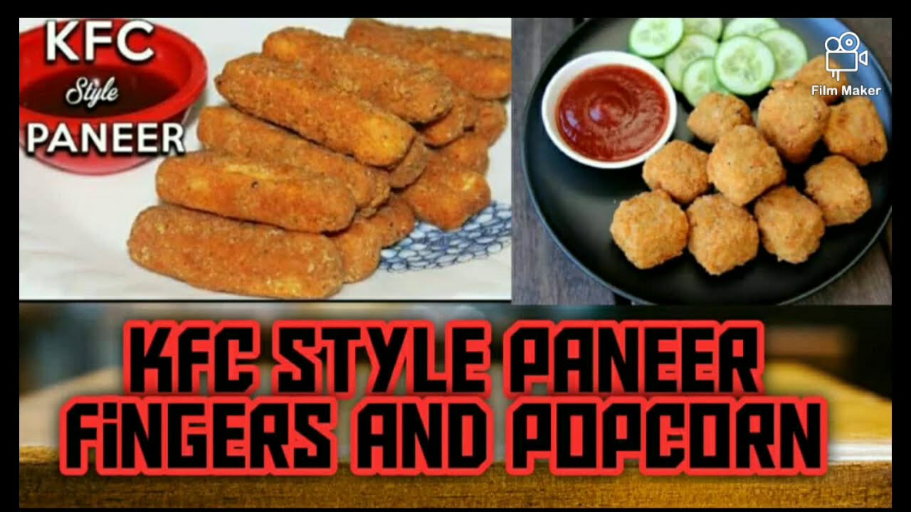 paper paneer recipe | KFC style paneer fingers and paneer popcorn ...