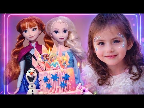ELSA DOĞUM GÜNÜ PASTASI , FROZEN ELSA  DOĞUM GÜNÜ MASASI , AÇELYANIN 4. YAŞ DOĞUM GÜNÜ PARTİSİ 🎂🎉