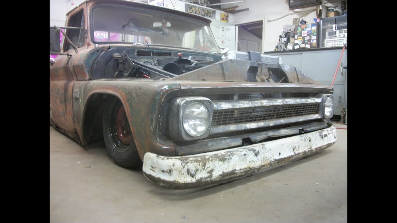 How to: Custom Bumper Brackets (66 c10 on bags) - YouTube