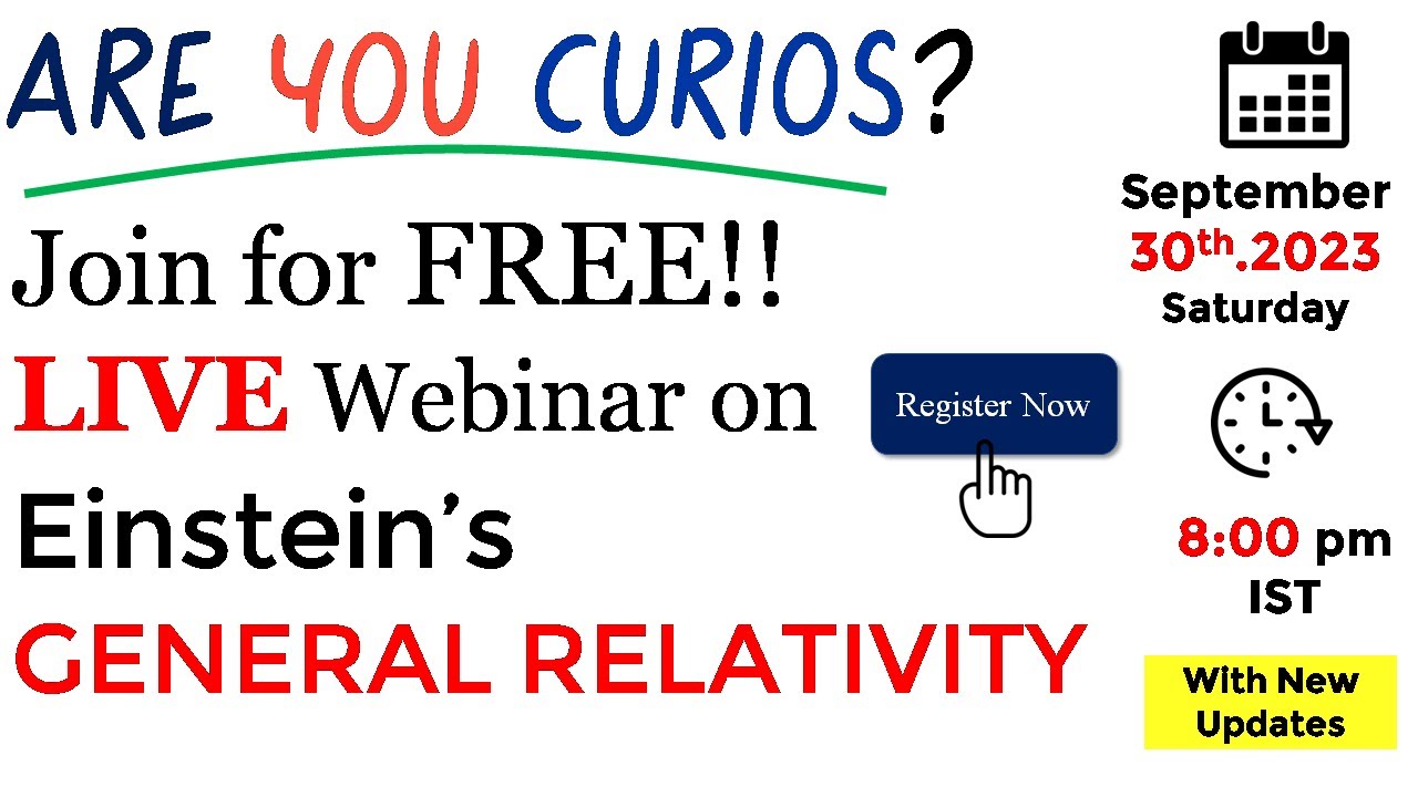 Free webinar on General Relativity | Einstein field equations | General ...
