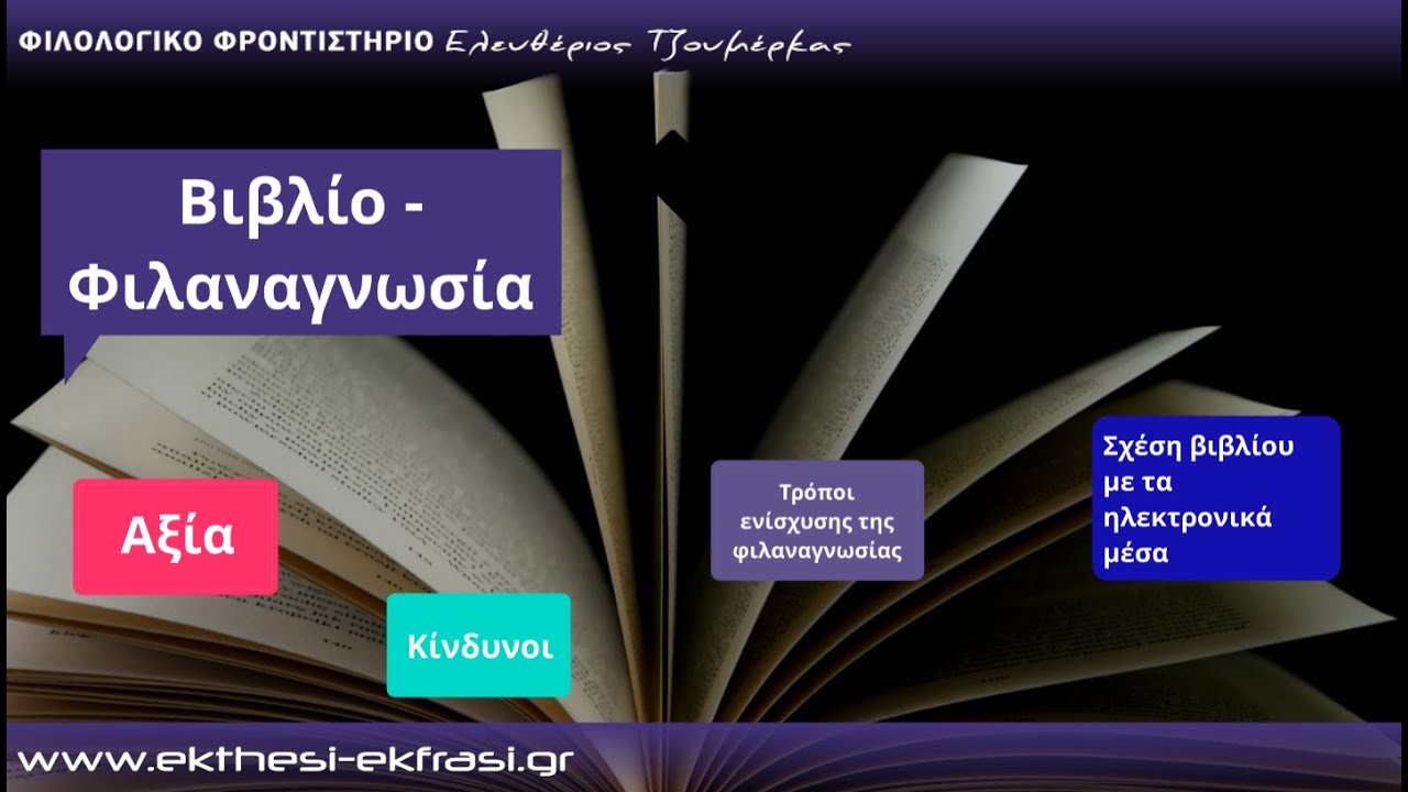 Βιβλίο - Φιλαναγνωσία - Έκθεση Α' Λυκείου - YouTube