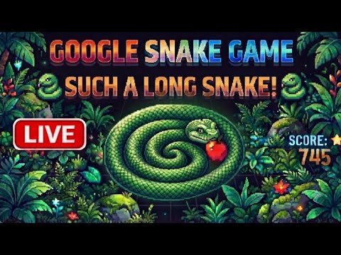 ​🔴 Google Snake Game Live | Non-Stop High Score Challenge