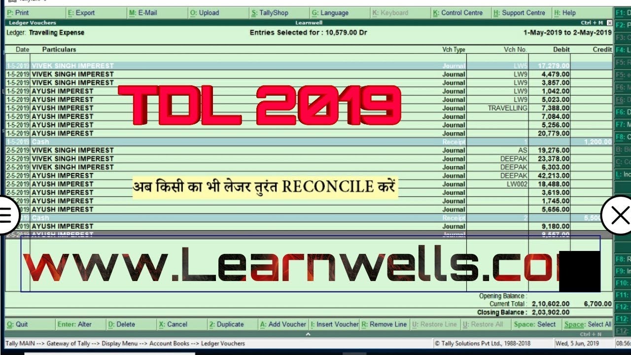 TDL-2019 | Ledger and Daybook - YouTube