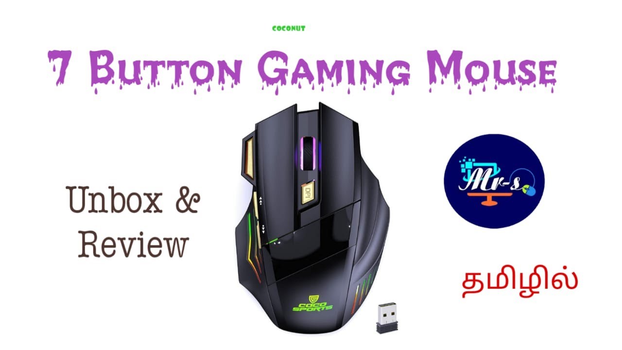 Coco Sports wireless Gaming mouse unboxing and Full review | தமிழில் ...