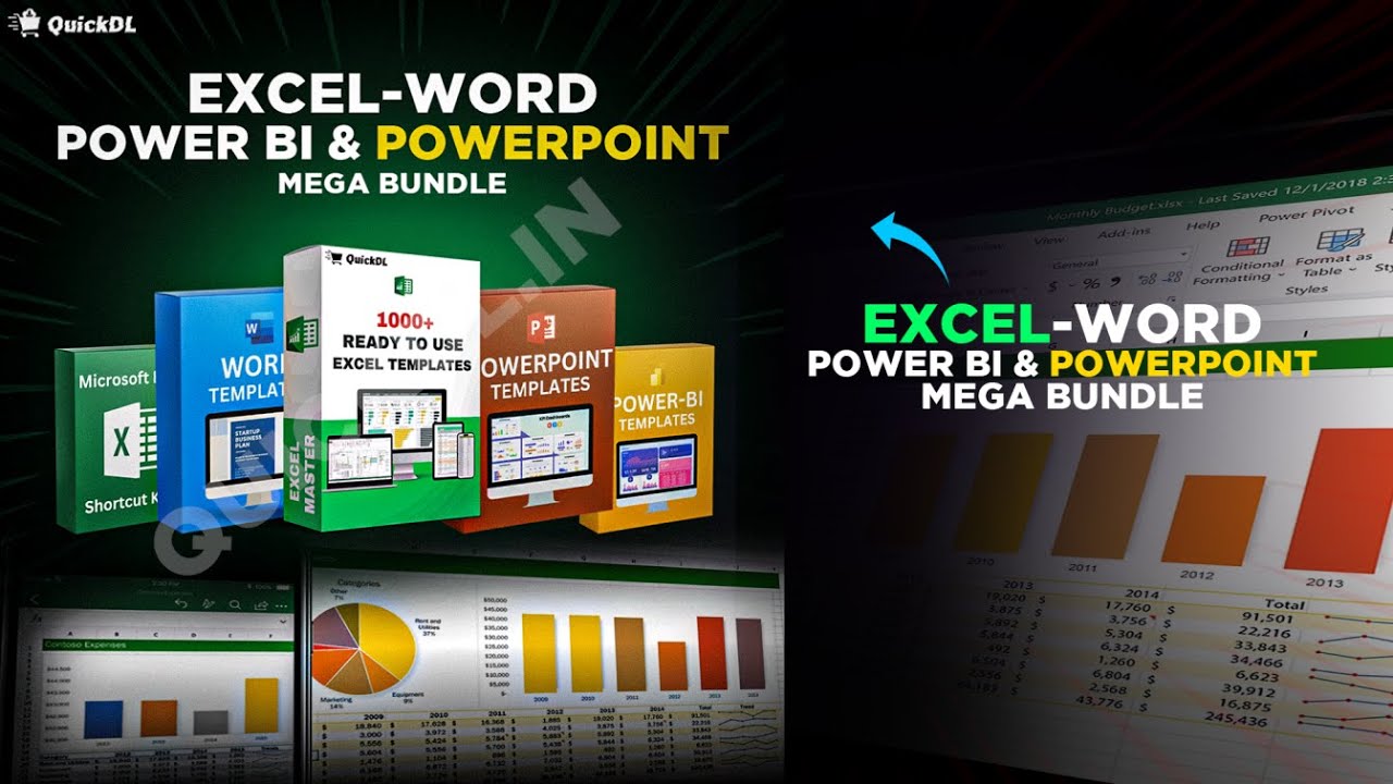 What will you get in this bundle | Excel, Word, Power BI & PowerPoint Mega Bundle! - YouTube