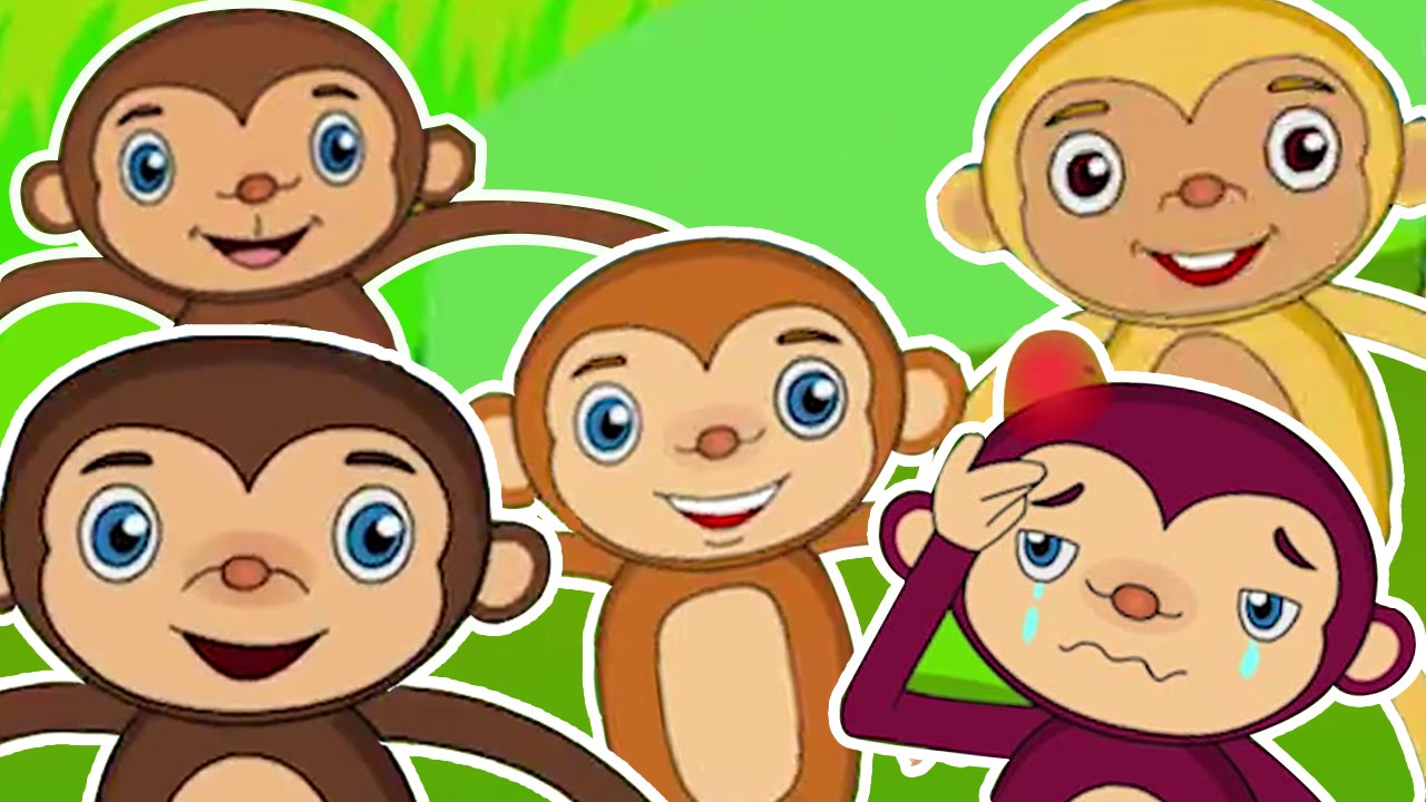 Five Little Monkeys | Nursery Rhymes and Kids Songs | Songs for ...