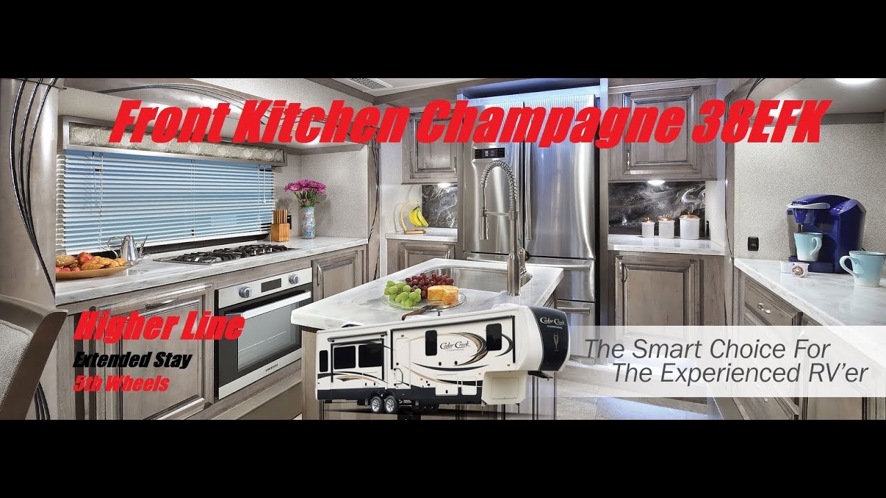 2020 Cedar Creek Champagne 38EFK 6 Slide Out Front Kitchen Fifth Wheel ...