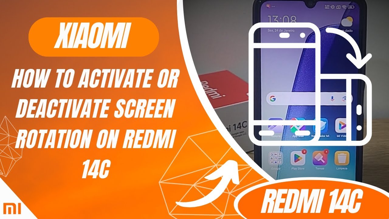 How to activate or deactivate screen rotation on Redmi 14C - YouTube