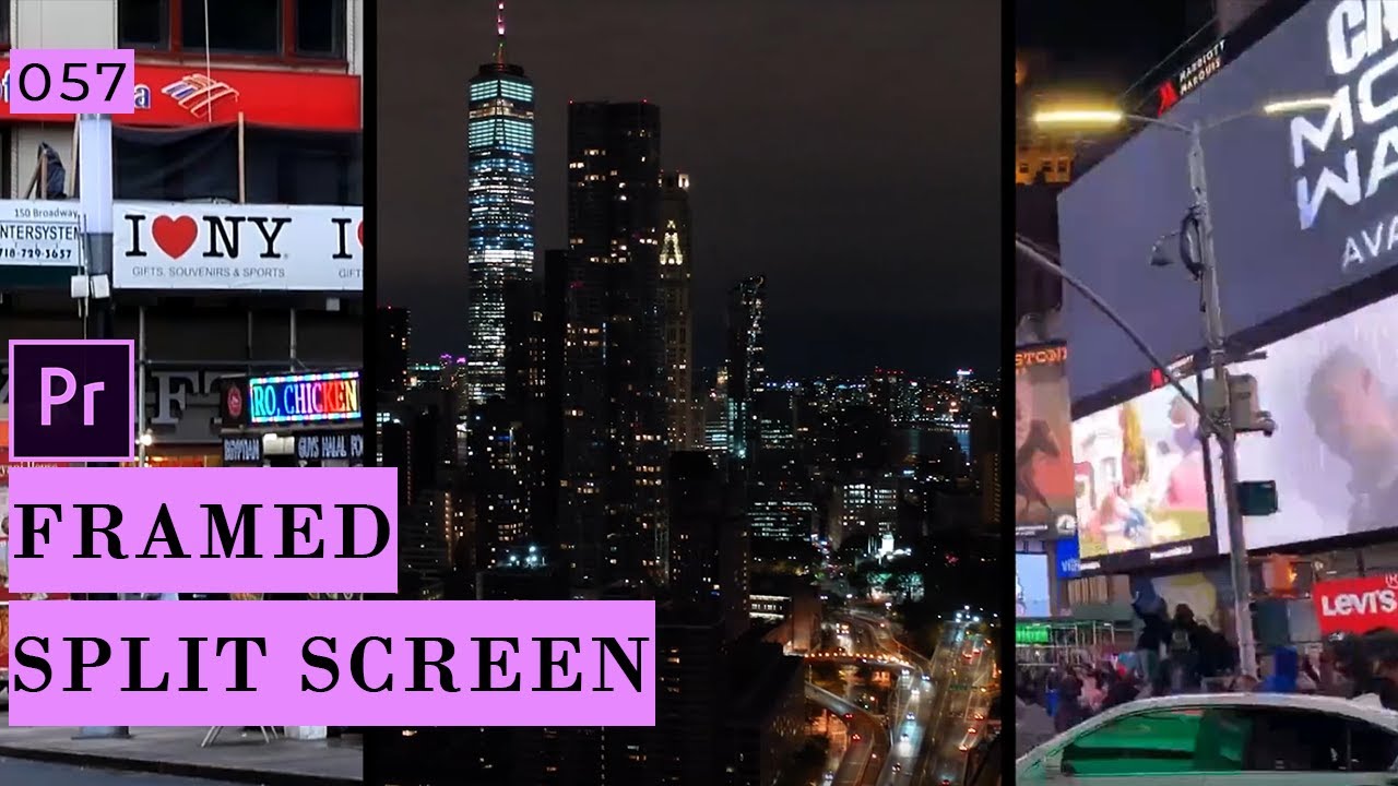 Create a framed split screen effect in Premiere Pro - YouTube