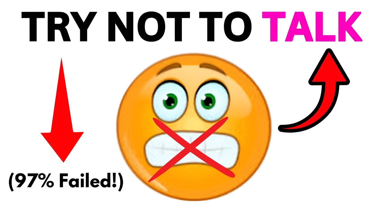 Try Not to Talk Challenge...(Hard) - YouTube