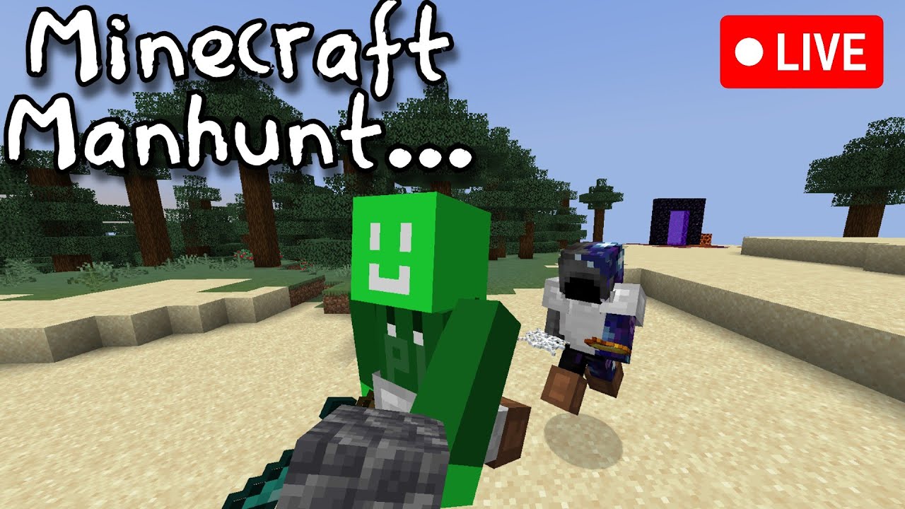 Minecraft Manhunt with Viewers... - YouTube